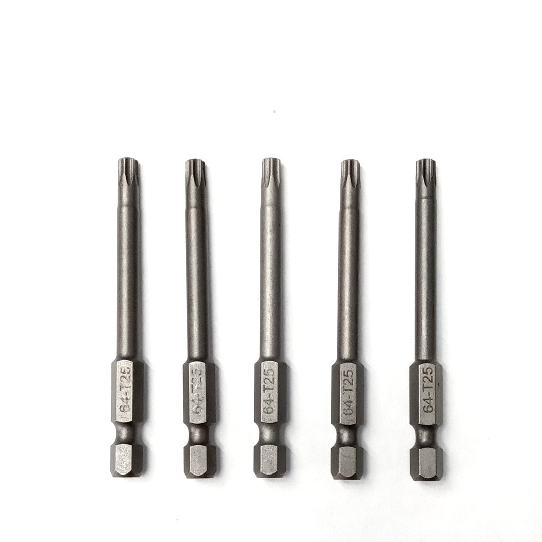 Qualtool T25 x 2-3/4" Torx Bits 5pcs. 64-T25