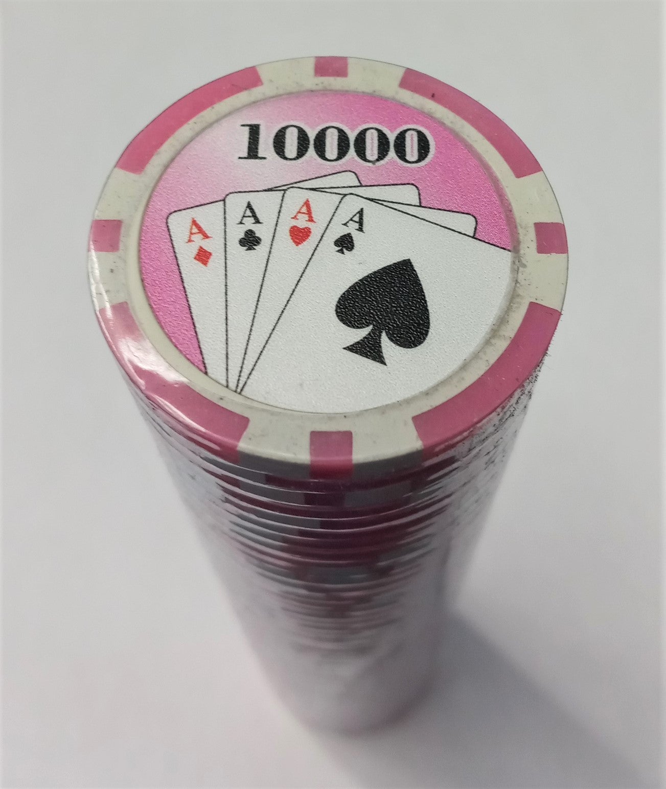 RDR Pink $10,000 Four Aces Poker Chips 50pcs