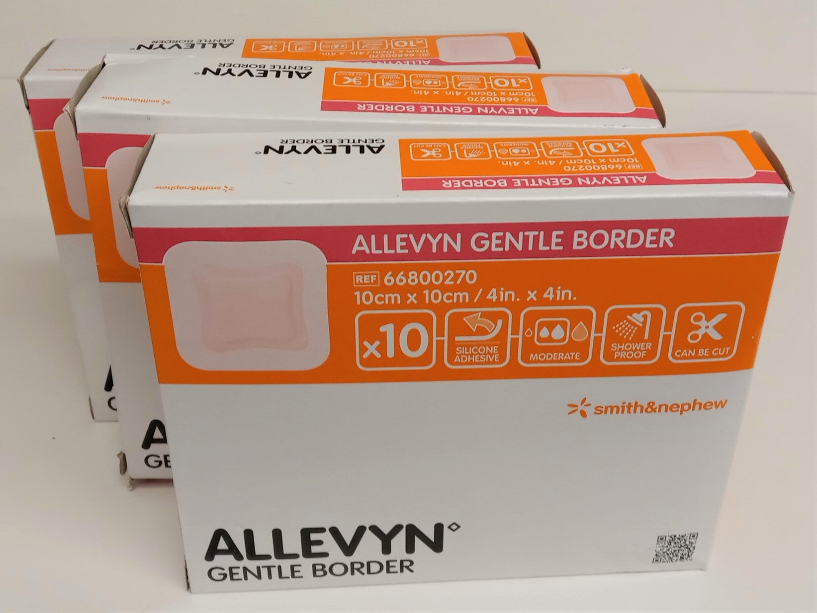 Allevyn Gentle Border 66800270 Silicone Gel Adhesive Foam Dressing (3p
