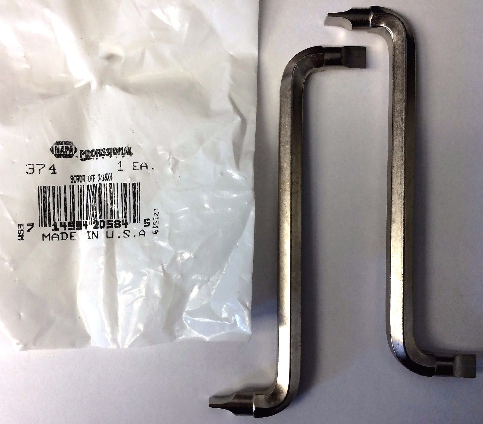 Napa Professional NHT374 Offset Screwdriver 5/16" x 4" Slotted USA 2PC